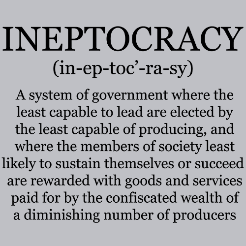 Ineptocracy T-shirt Tees Flash Sale - Political - Screen Printed - T ...