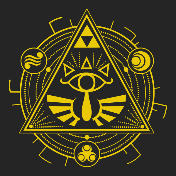 Zelda Mandala T-shirt Tees Gaming - Legend Of Zelda - Mens - T-shirt ...